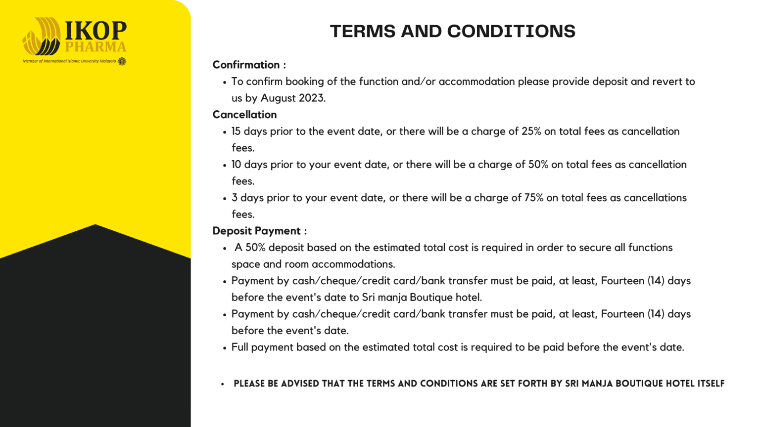 SMEs Training Program - IKOP Pharma